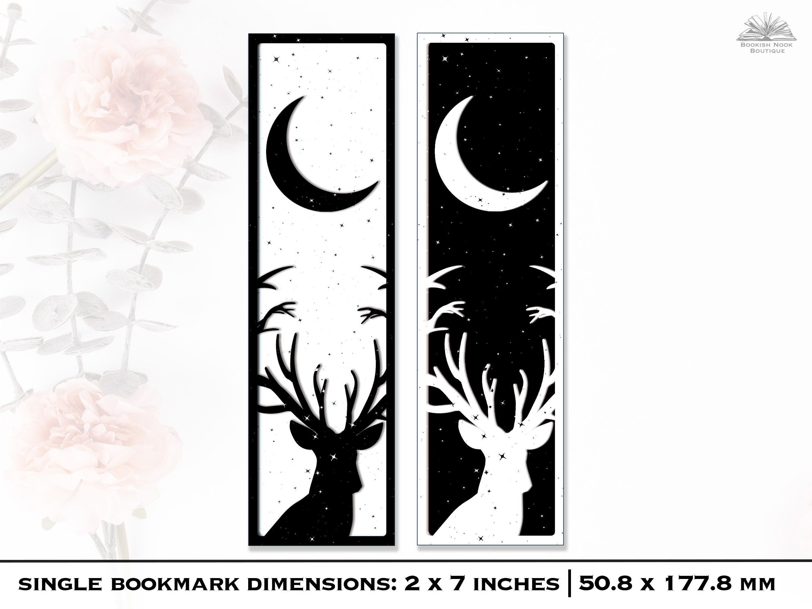Printable Stag Bookmark Set for Shadow and Bone fan Magical | Etsy