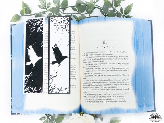 Printable Crow Bookmark Set for Reader Gift Raven Black & | Etsy