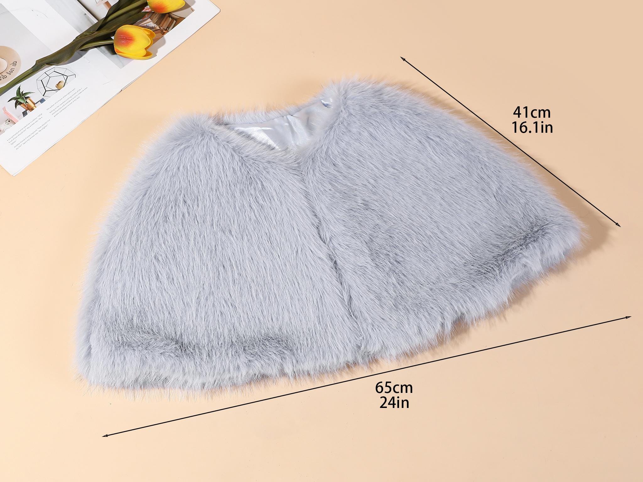 Faux Fur Cape Shawl | Elegant Evening Wrap for Women | Wedding Bolero ...