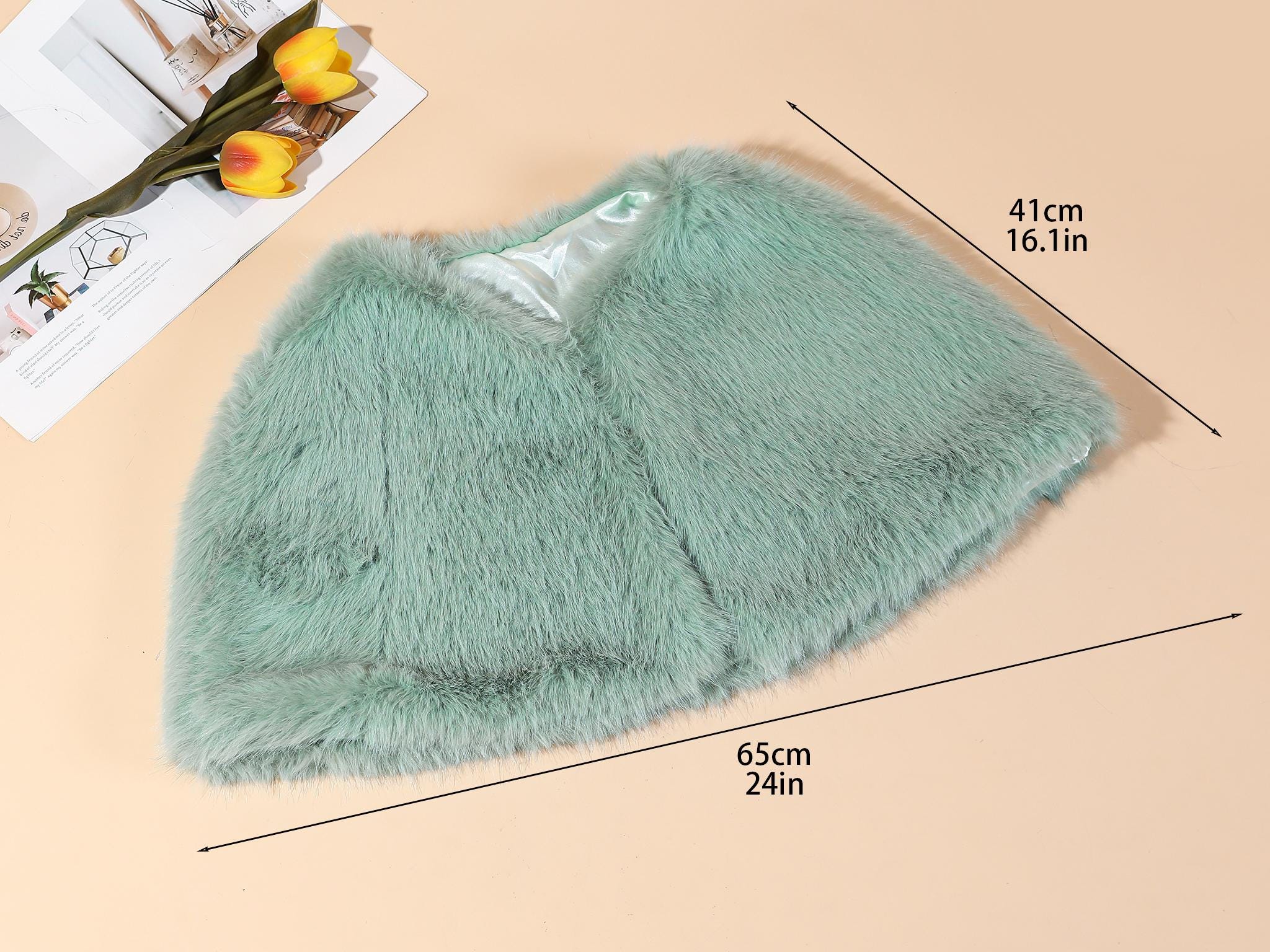 Faux Fur Cape Shawl | Elegant Evening Wrap for Women | Wedding Bolero ...