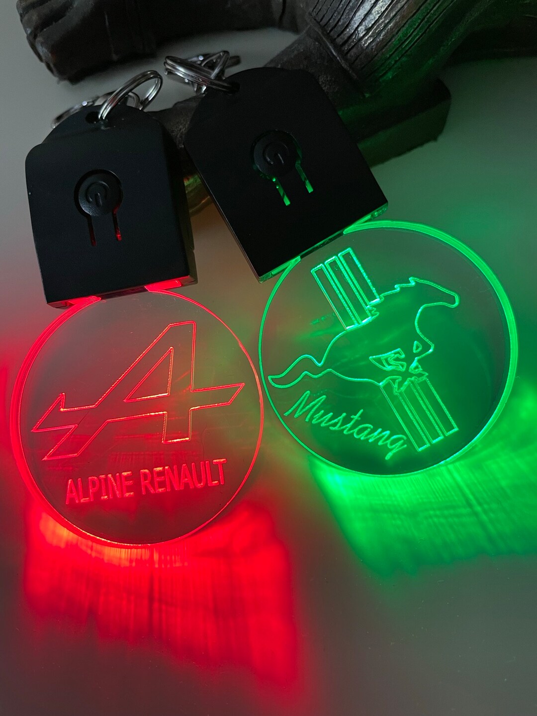 Luminous Text Personalized Key Ring - Etsy