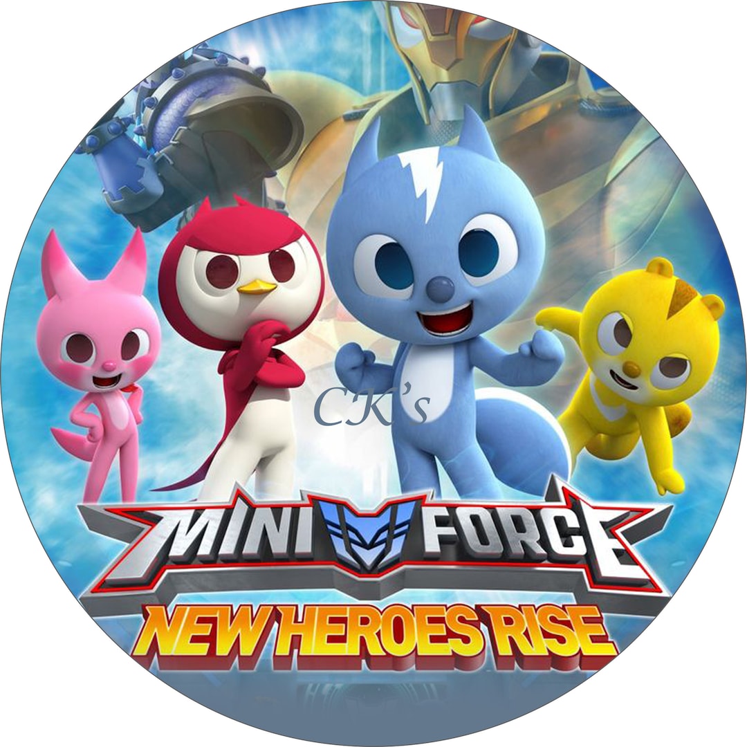 Miniforce Theme Edible Image Cake Topper - Etsy