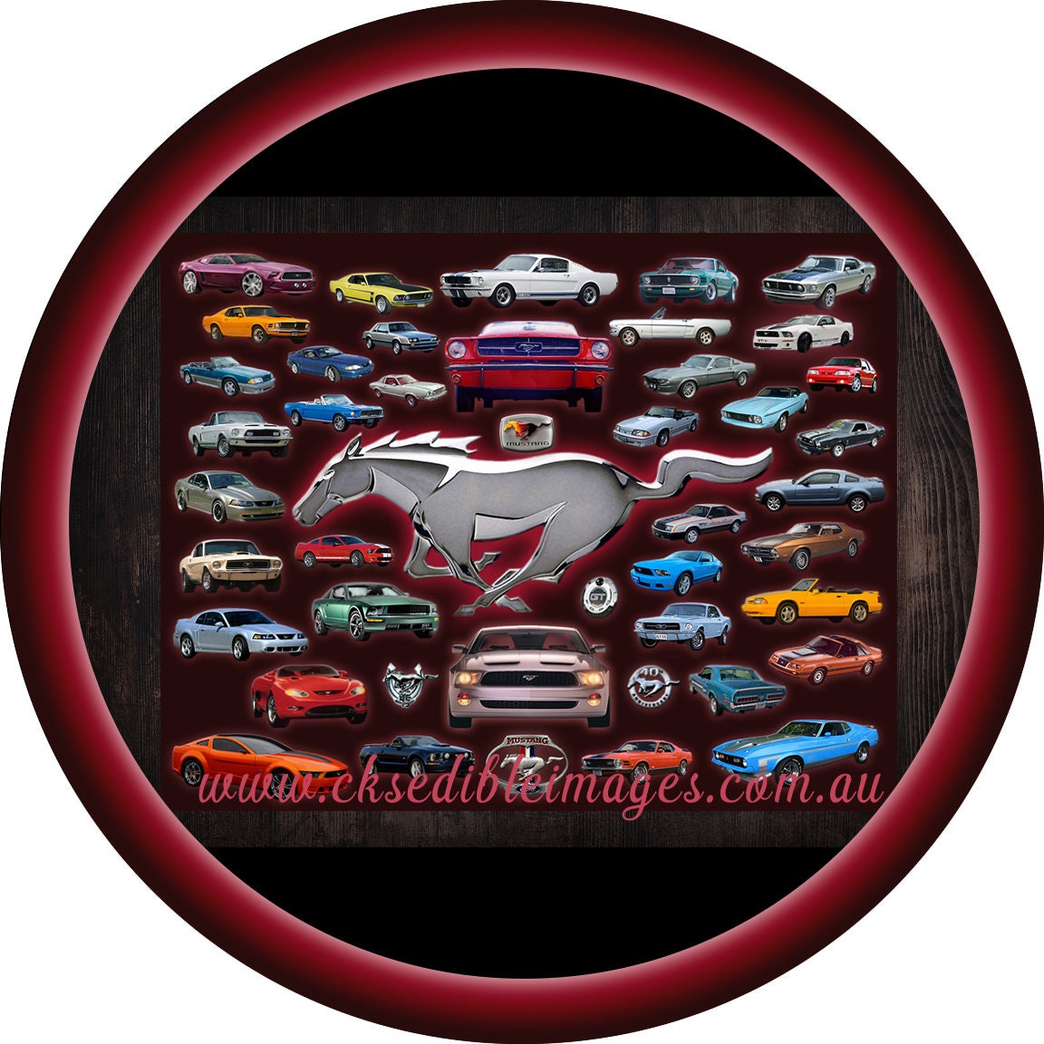 Ford MUSTANG Icing Sheet Edible Image Cake Topper Birthday / - Etsy