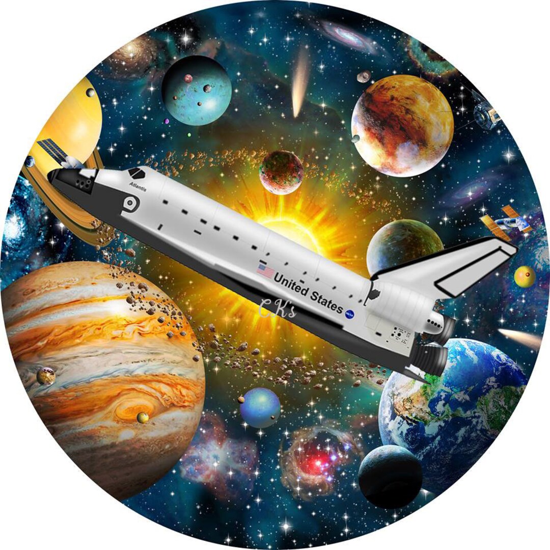 Space Shuttle/ Nasa Aircraft Edible Image Cake Topper - Etsy