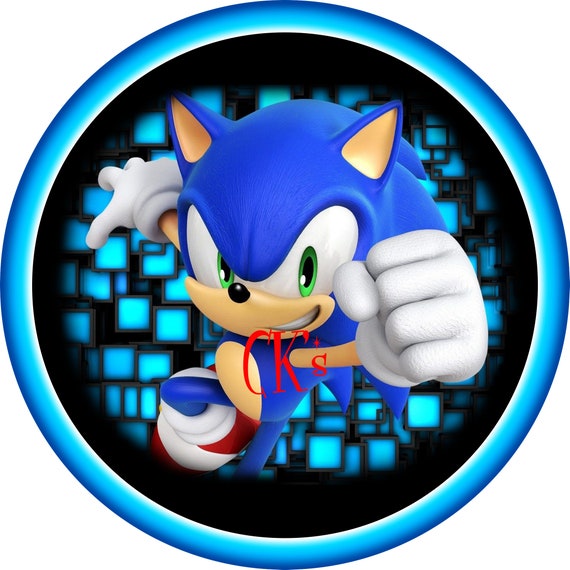 Sonic the Hedgehog Theme Edible Image Cake Topper | Etsy
