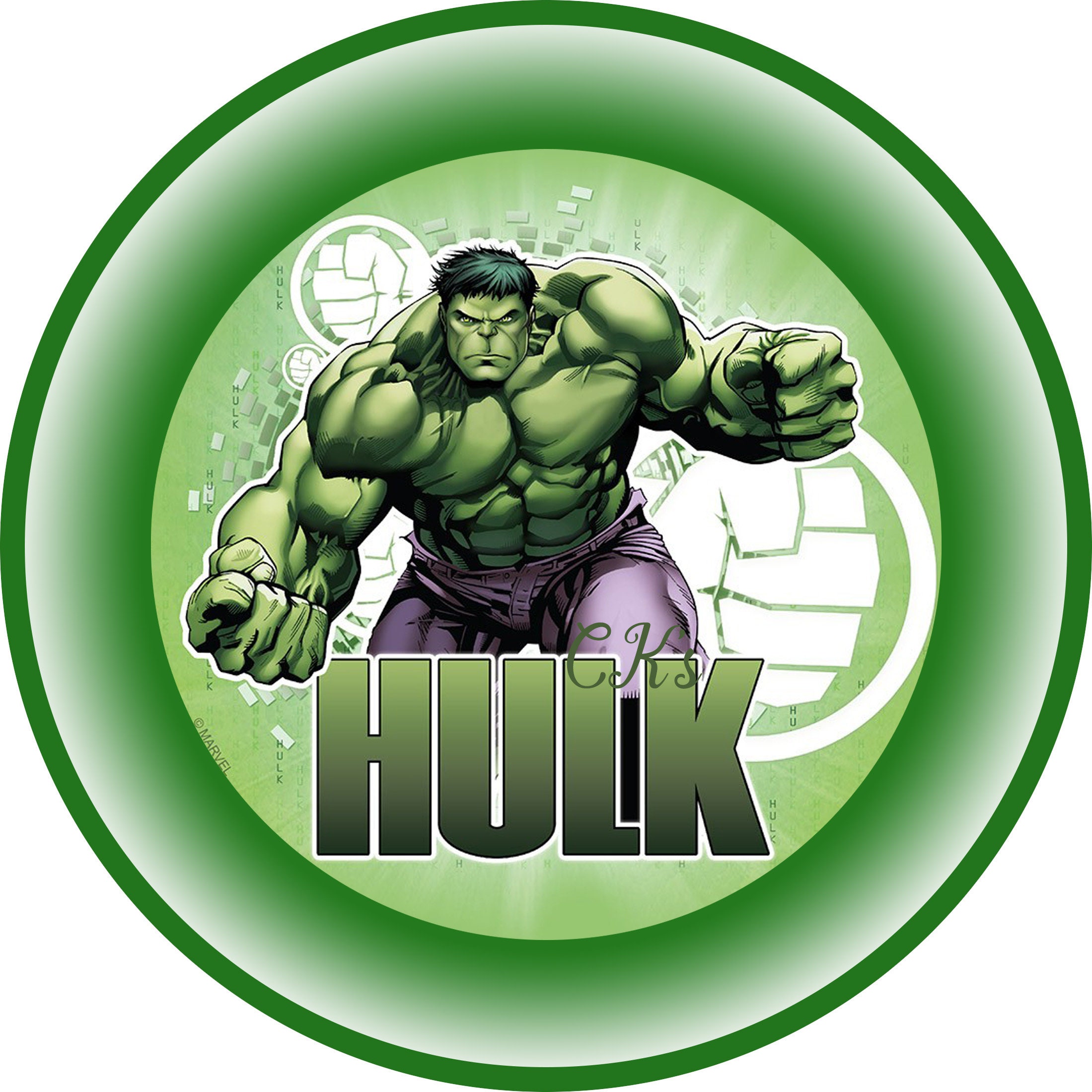 Hulk Edible Image Cake Topper - Etsy México