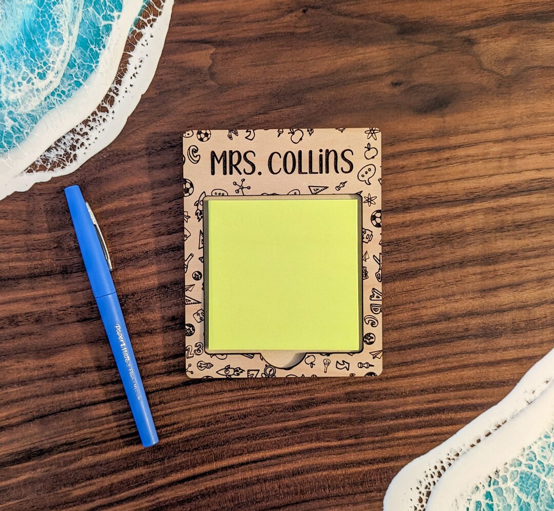 Personalized Post It Note Holder - Etsy