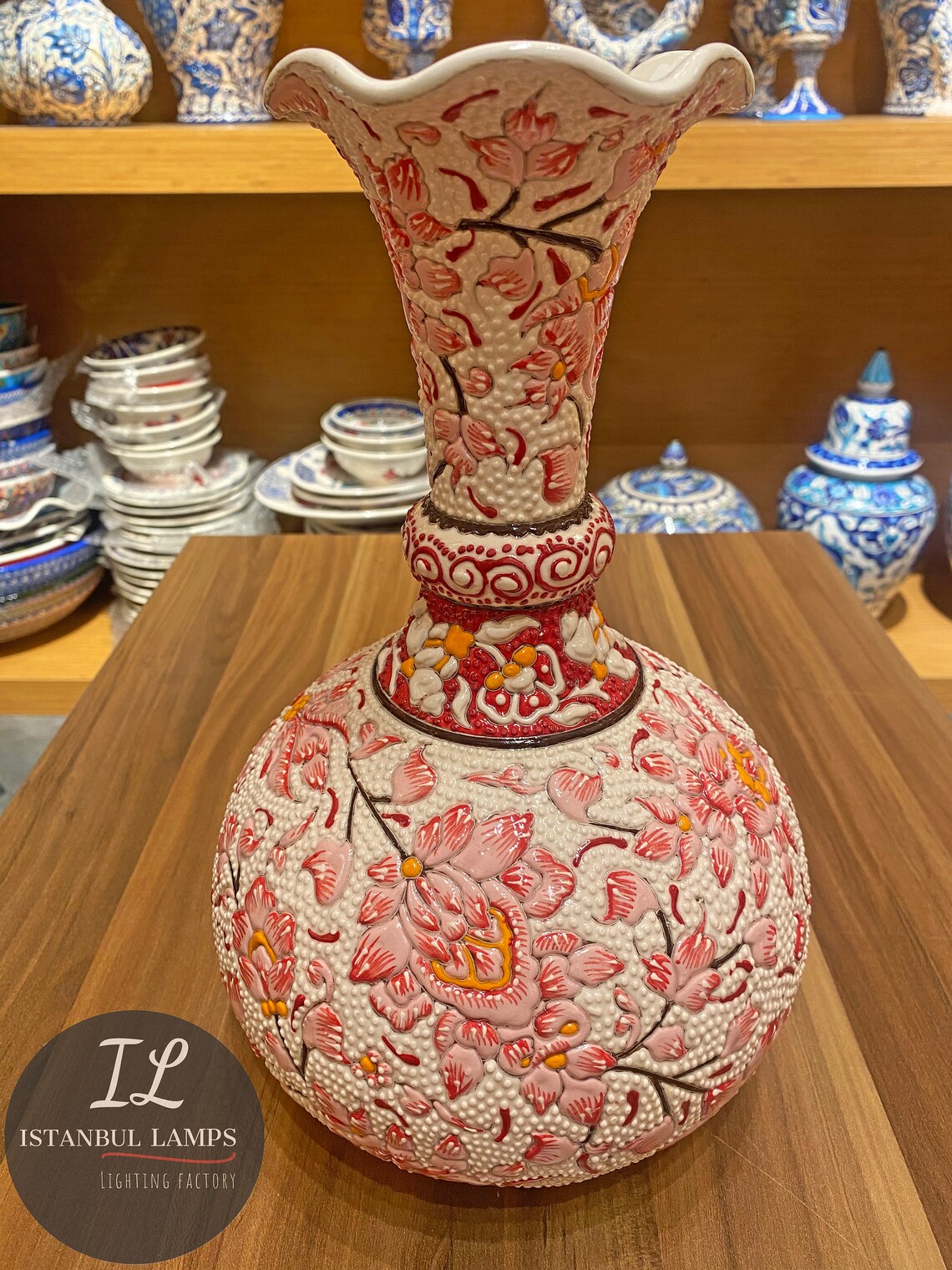 Handmade Ceramic Textured Flower Vase - Etsy