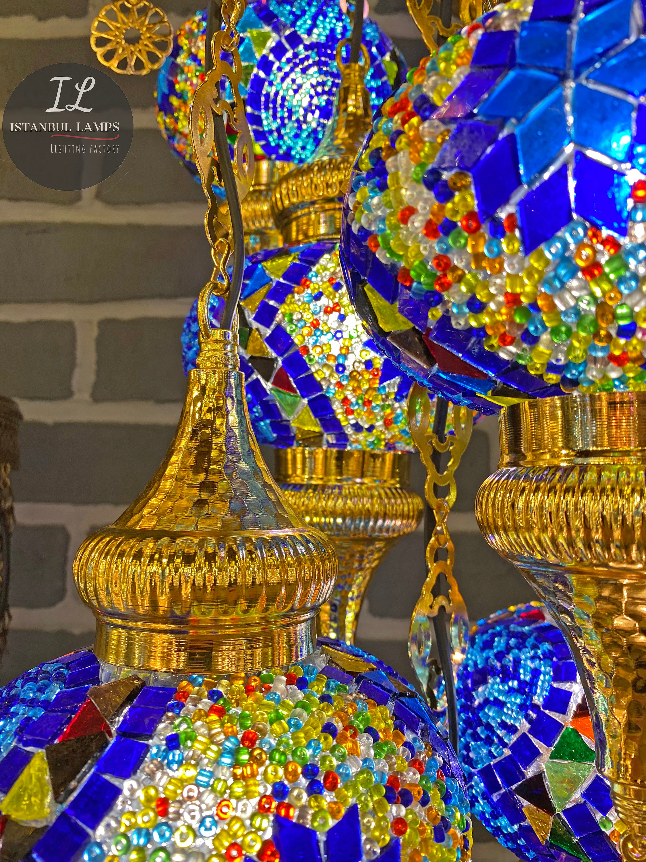 Bohemian Turkish/moroccan Mosaic Chandelier Lamp | Kitchen Dining Room ...