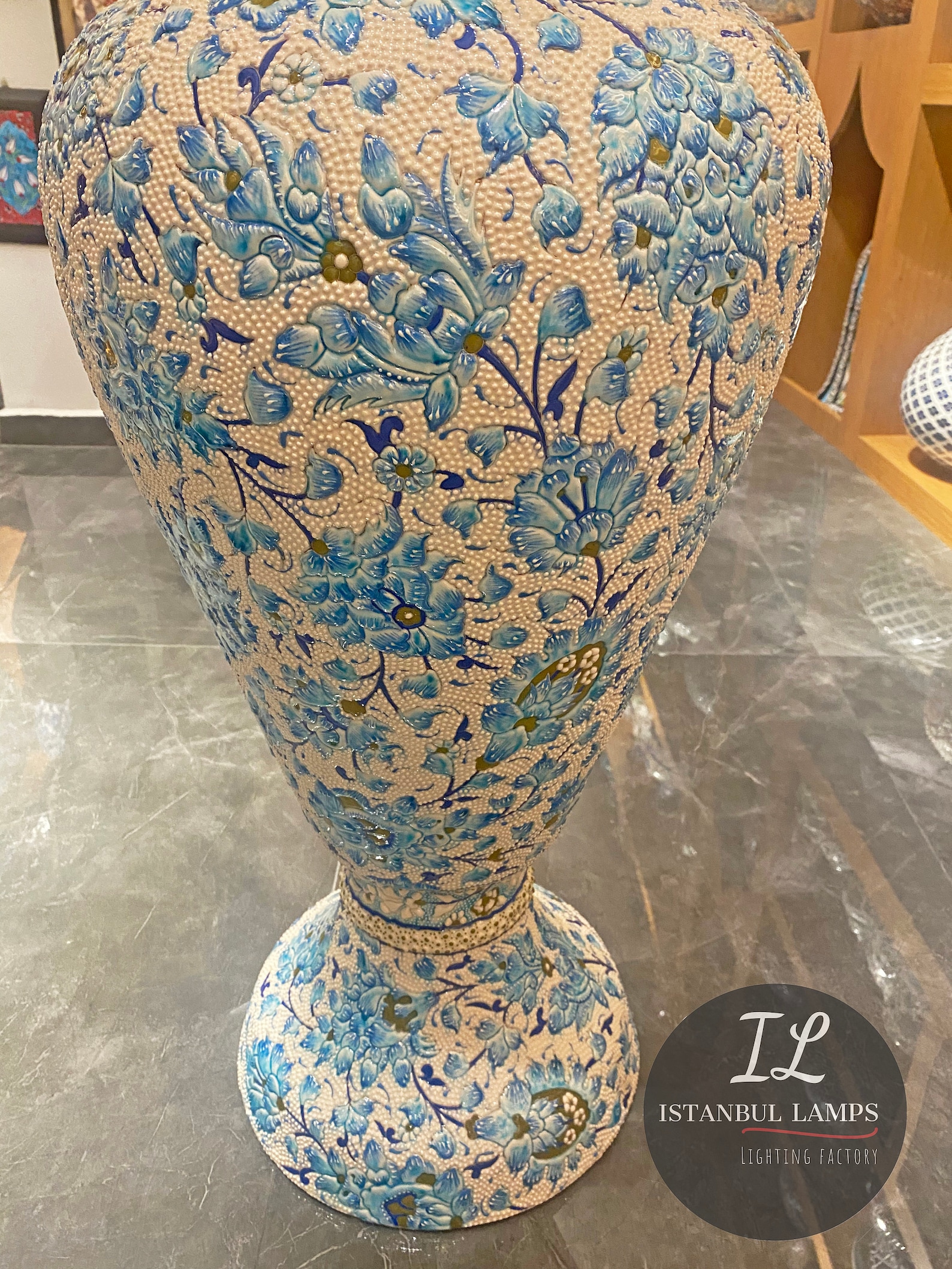Turkish White\blue Handmade Ceramic Decorative Vase | Home Decor ...