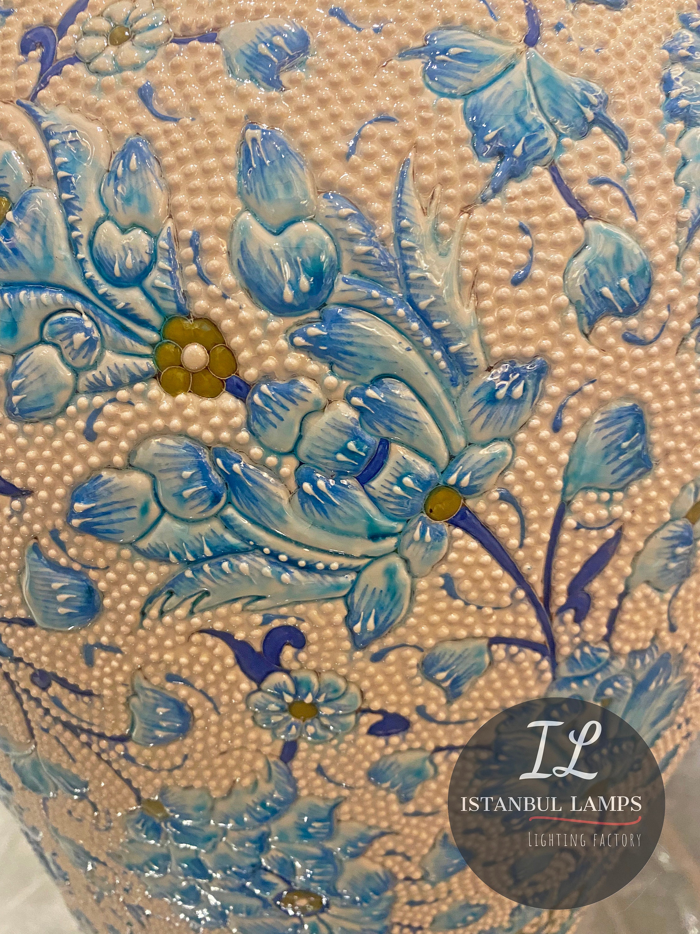 Turkish White\blue Handmade Ceramic Decorative Vase | Home Decor ...