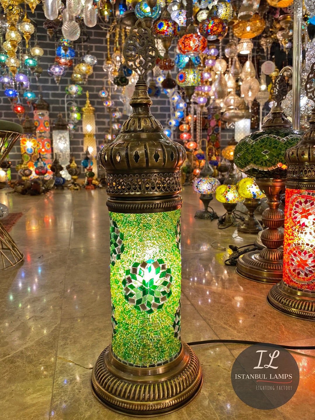 Turkish/moroccan Stained Glass Mosaic Table Lamp - Etsy