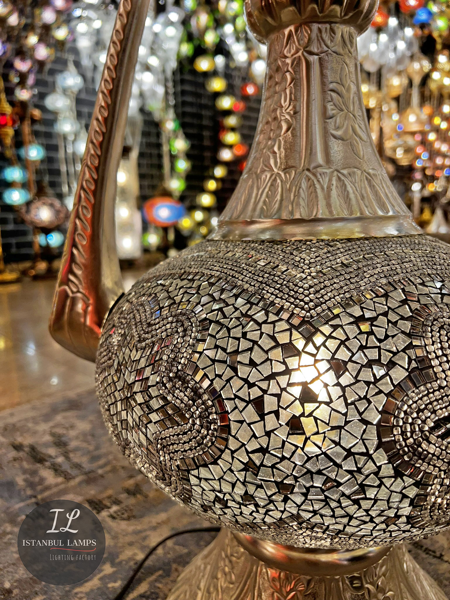 Bohemian Turkish/moroccan Stained Glass Mosaic Table Lamp - Handcrafted ...
