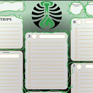 Printable Dungeons and Dragons Strixhaven Themed Character Sheet Bundle ...