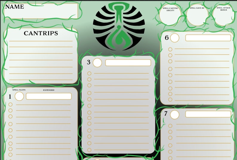 Printable Dungeons and Dragons Strixhaven Themed Character Sheet Bundle ...