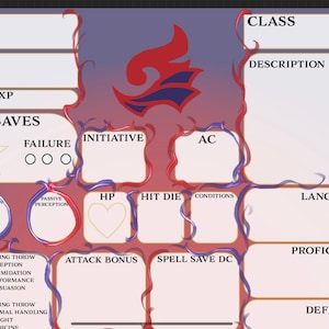 Printable Dungeons and Dragons Strixhaven Themed Character Sheet Bundle ...