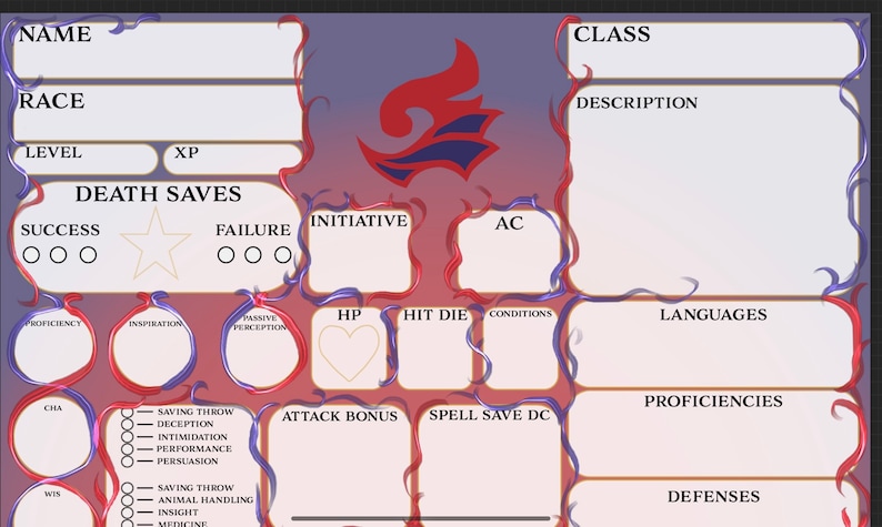 Printable Dungeons and Dragons Strixhaven Themed Character Sheet Bundle ...