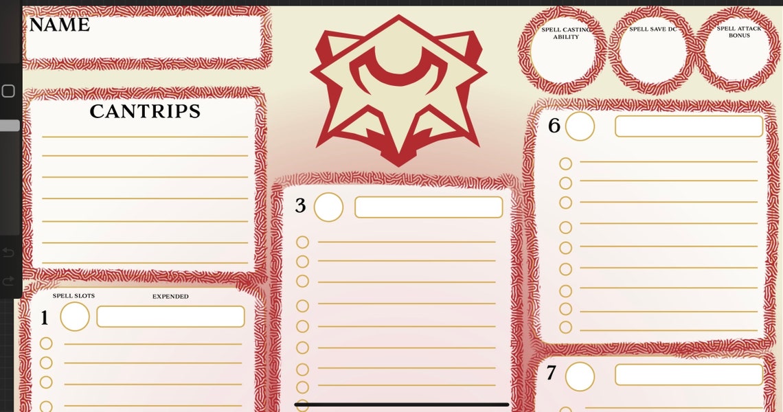 Printable Dungeons and Dragons Strixhaven Themed Character Sheet Bundle - Etsy