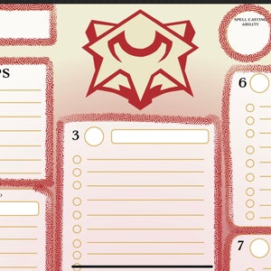 Printable Dungeons and Dragons Strixhaven Themed Character Sheet Bundle - Etsy