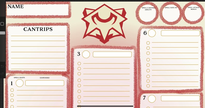 Printable Dungeons and Dragons Strixhaven Themed Character Sheet Bundle ...