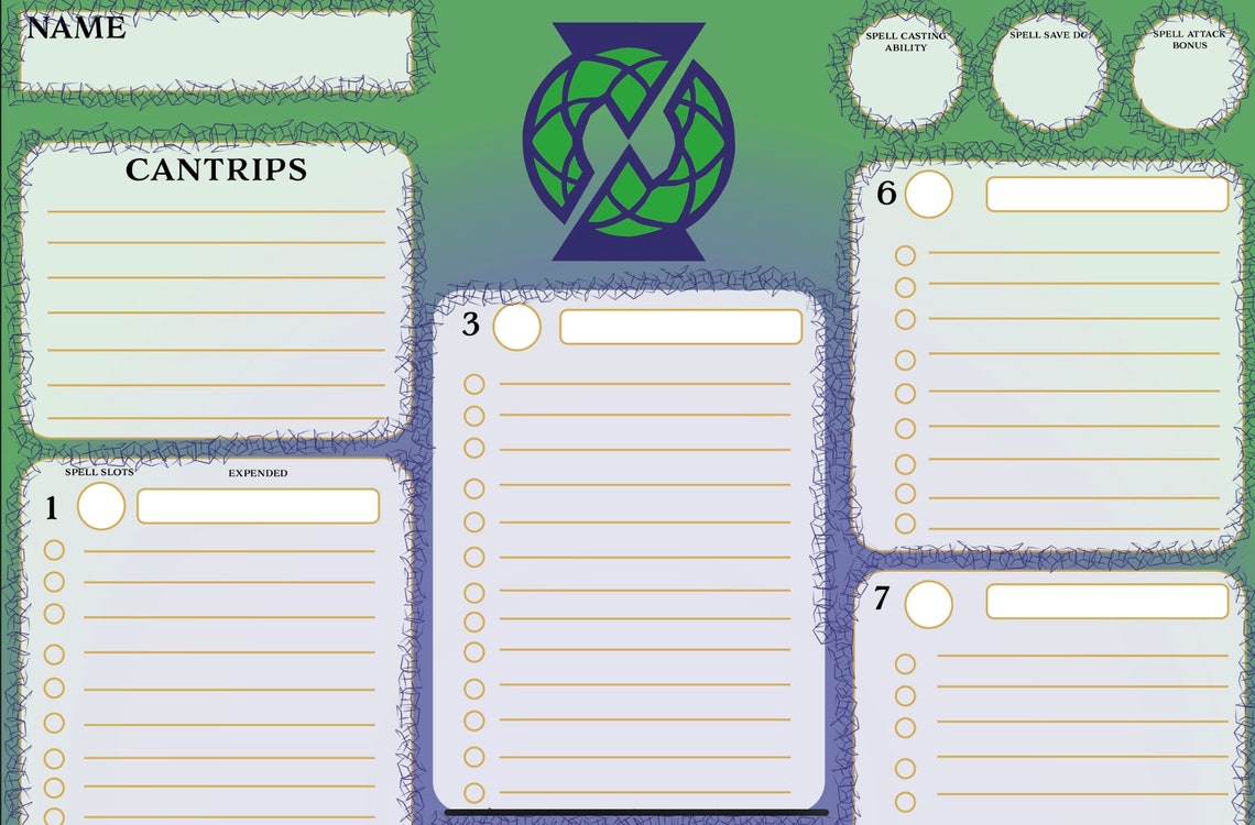 Printable Dungeons and Dragons Strixhaven Themed Character Sheet Bundle ...