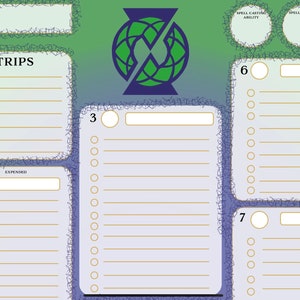 Printable Dungeons and Dragons Strixhaven Themed Character Sheet Bundle - Etsy