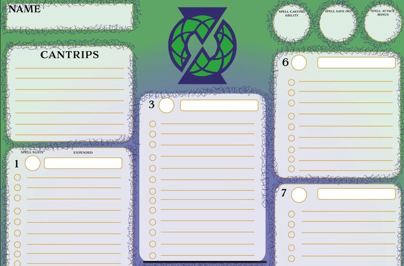 Printable Dungeons and Dragons Strixhaven Themed Character Sheet Bundle ...
