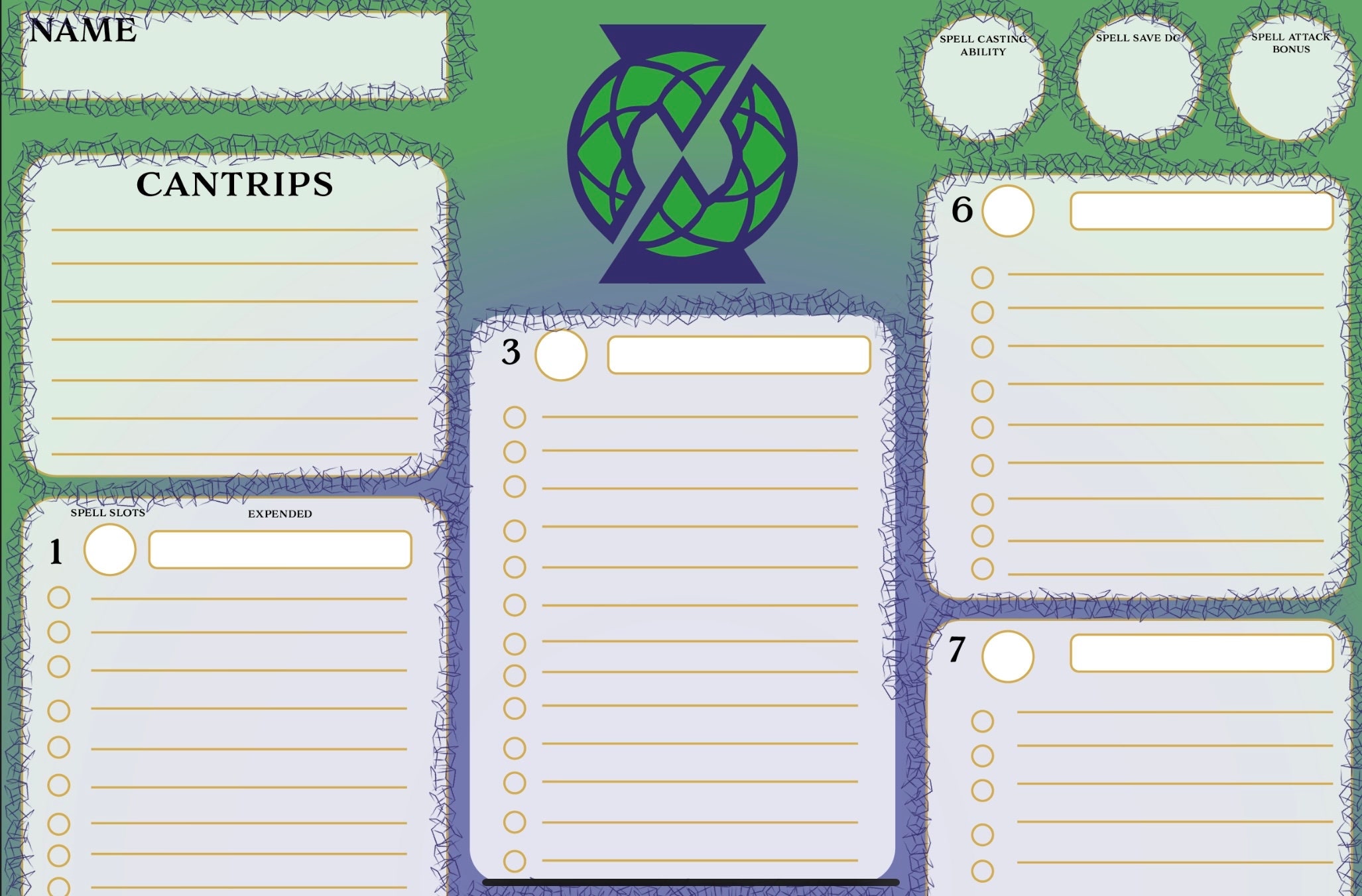 Printable Dungeons and Dragons Strixhaven Themed Character Sheet Bundle - Etsy