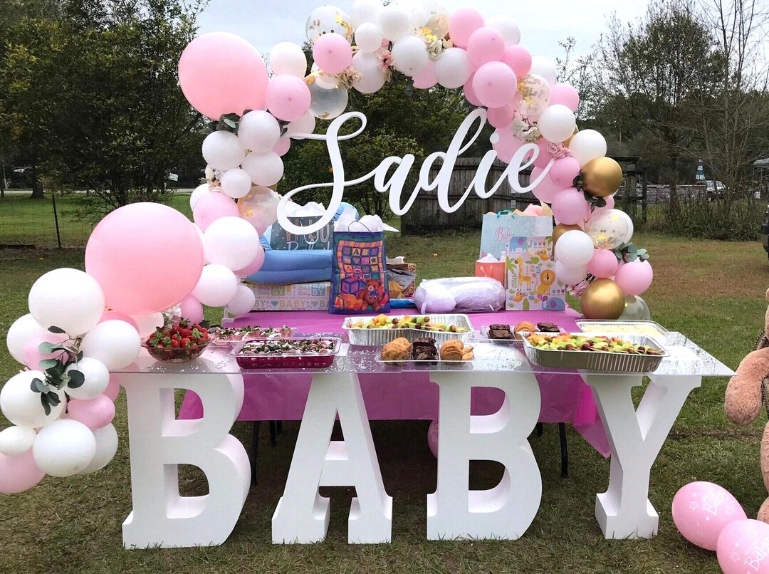 LARGE BABY Table Base Letters All 4! | Freestanding Thick Foam 3D ...