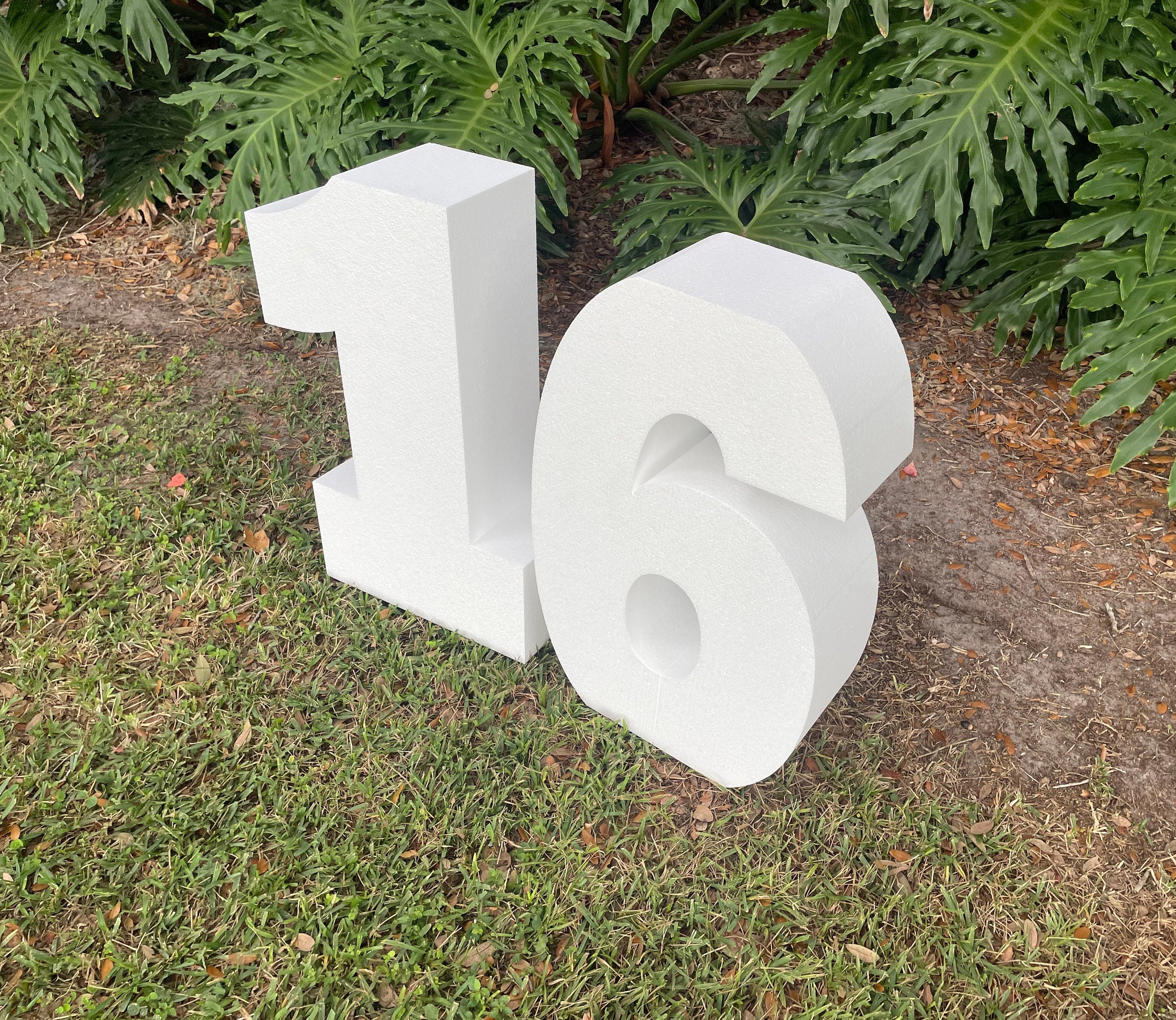 Big Self Standing Foam Numbers for Birthday Parties | 30" Tall Backdrop ...