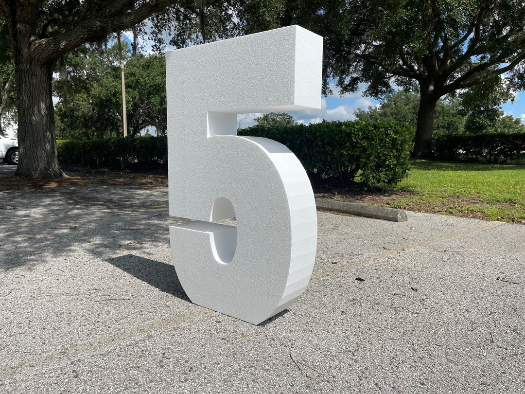 Large 4 Foot Tall Foam Numbers, Giant Standing White Styrofoam Letters ...