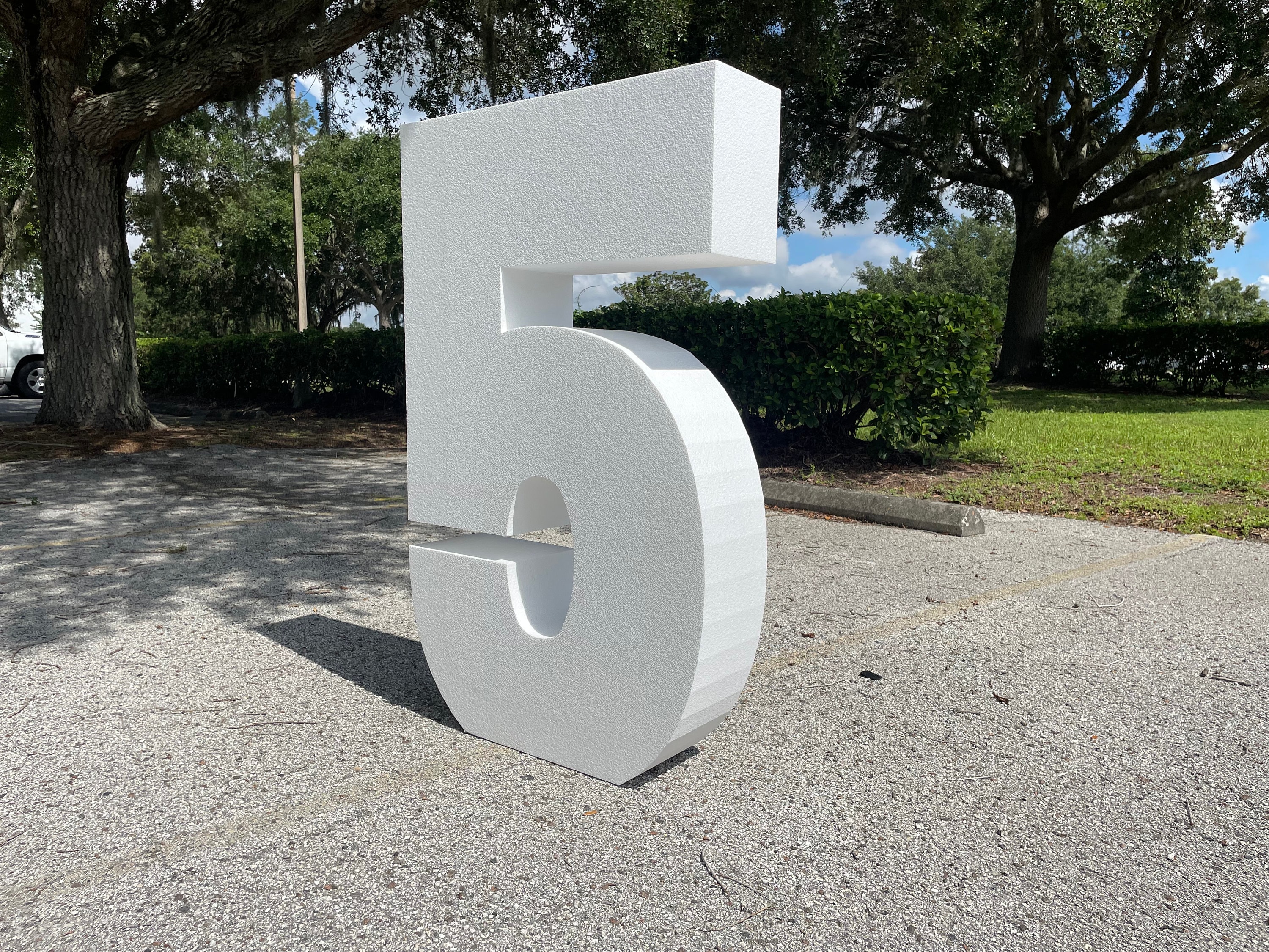 Large Numbers 4 Feet Tall, Giant Standing White Styrofoam Letter ...