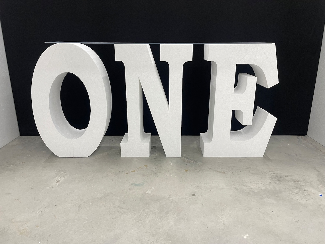 One Letters Table Base Self Standing One Characters for First Birthday ...