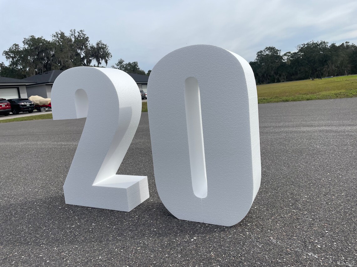 Table Top Birthday Signage PICK ANY 2 Foam Party Numbers 30 Tall Self ...