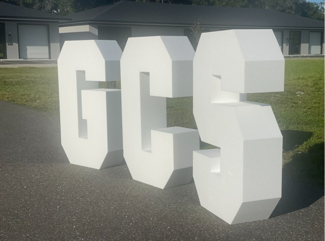 Thick Self Standing Foam Letters | 30" Tall 3D Customizable Foam Words ...