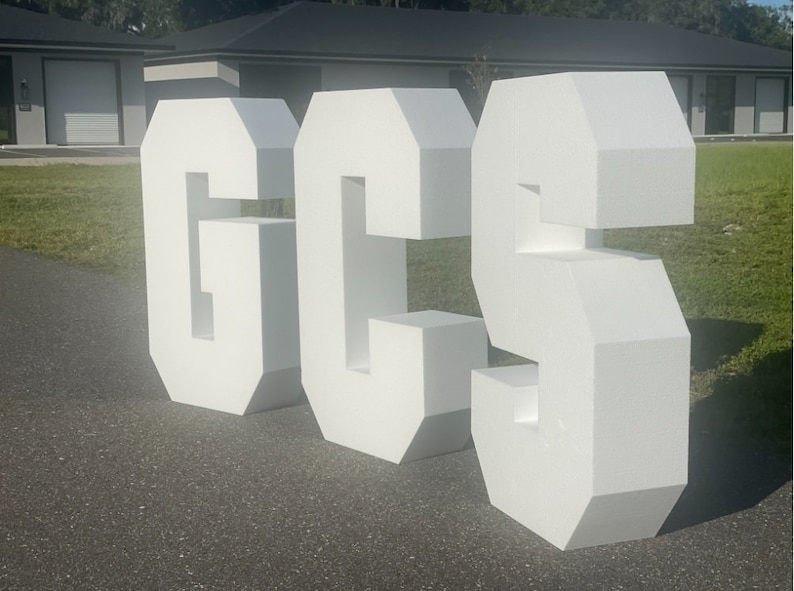 Thick Self Standing Foam Letters | 30" Tall 3D Customizable Foam Words ...