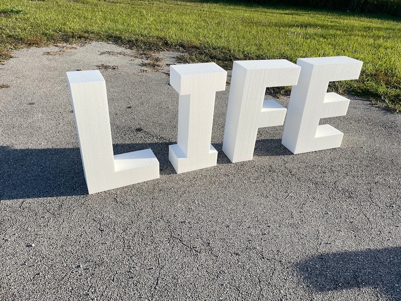 Big Self Standing Styrofoam Letters 30 Tall Custom 3D Names Large ...