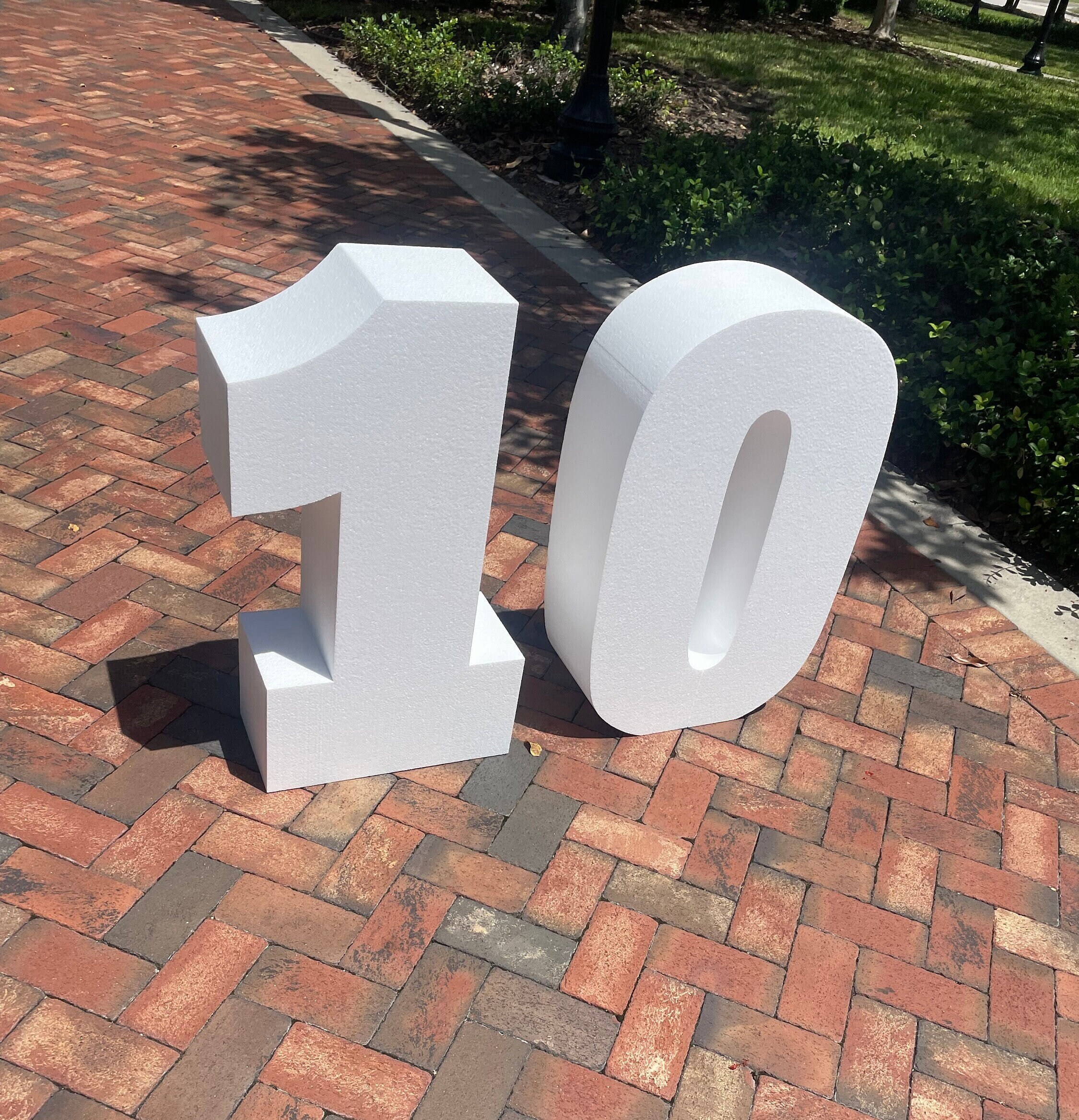 Any 2 Large 3D Numbers | 30" Tall 3D Freestanding Foam Numbers | 3D ...