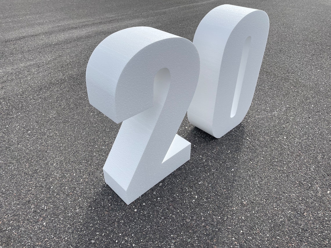 Table Top Birthday Signage PICK ANY 2 Foam Party Numbers 30 Tall Self ...