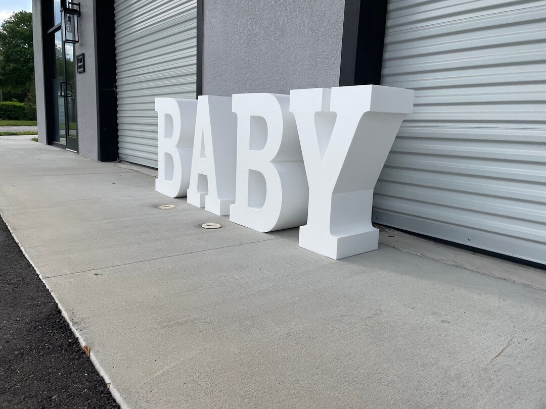Large Freestanding "baby" Letters for a Baby Shower! | Tablebase Baby ...