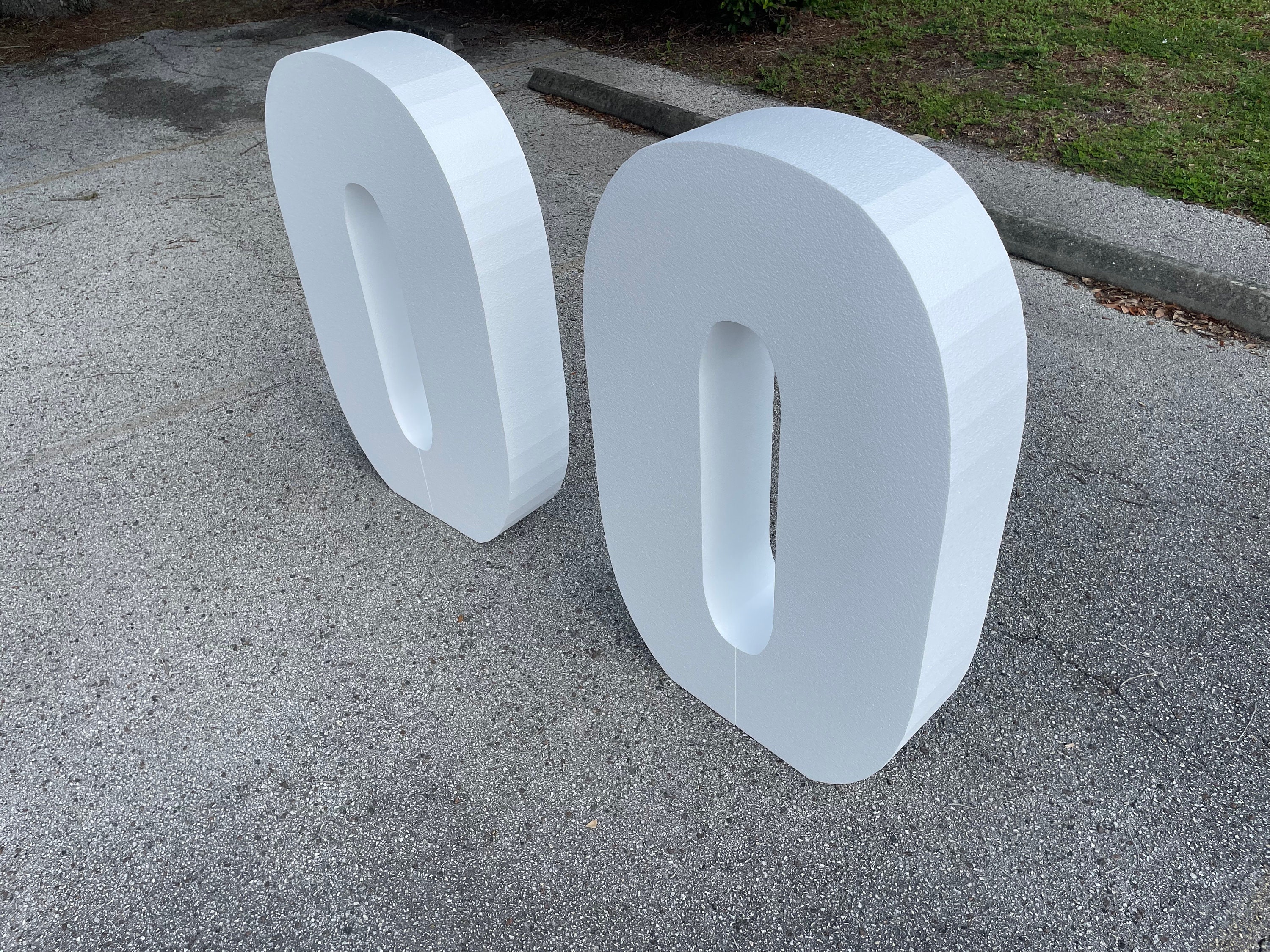 Large Numbers 4 Feet Tall, Giant Standing White Styrofoam Letter ...