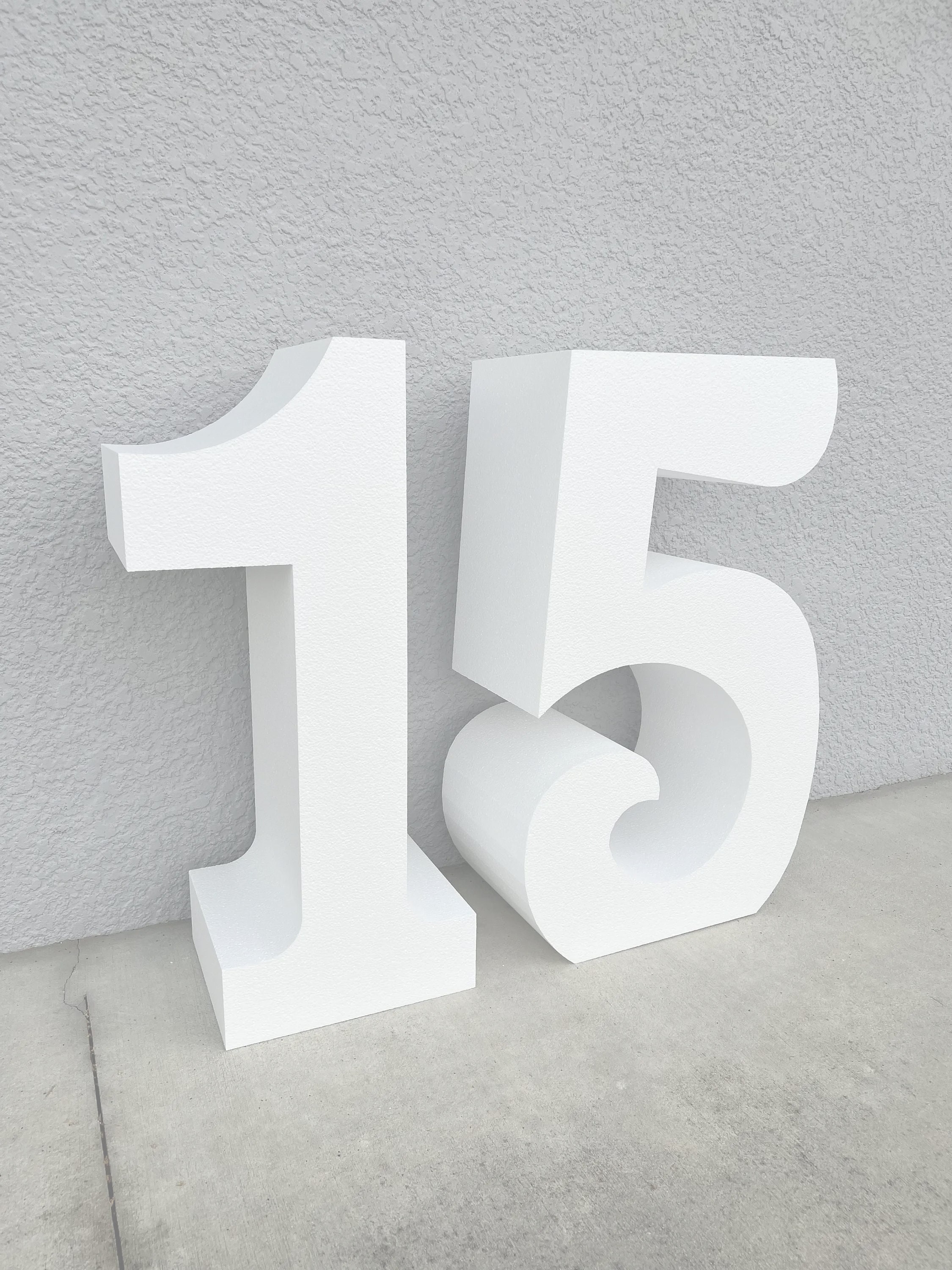 Quinceañera Numeros Letras | 30" Tall 3D Foam Quince Birthday Numbers ...