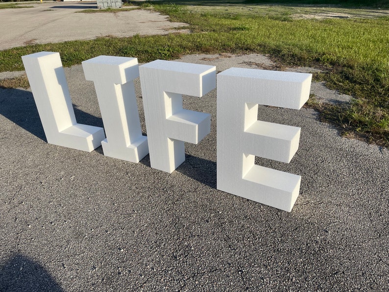 Big Self Standing Styrofoam Letters 30 Tall Custom 3D Names Large ...