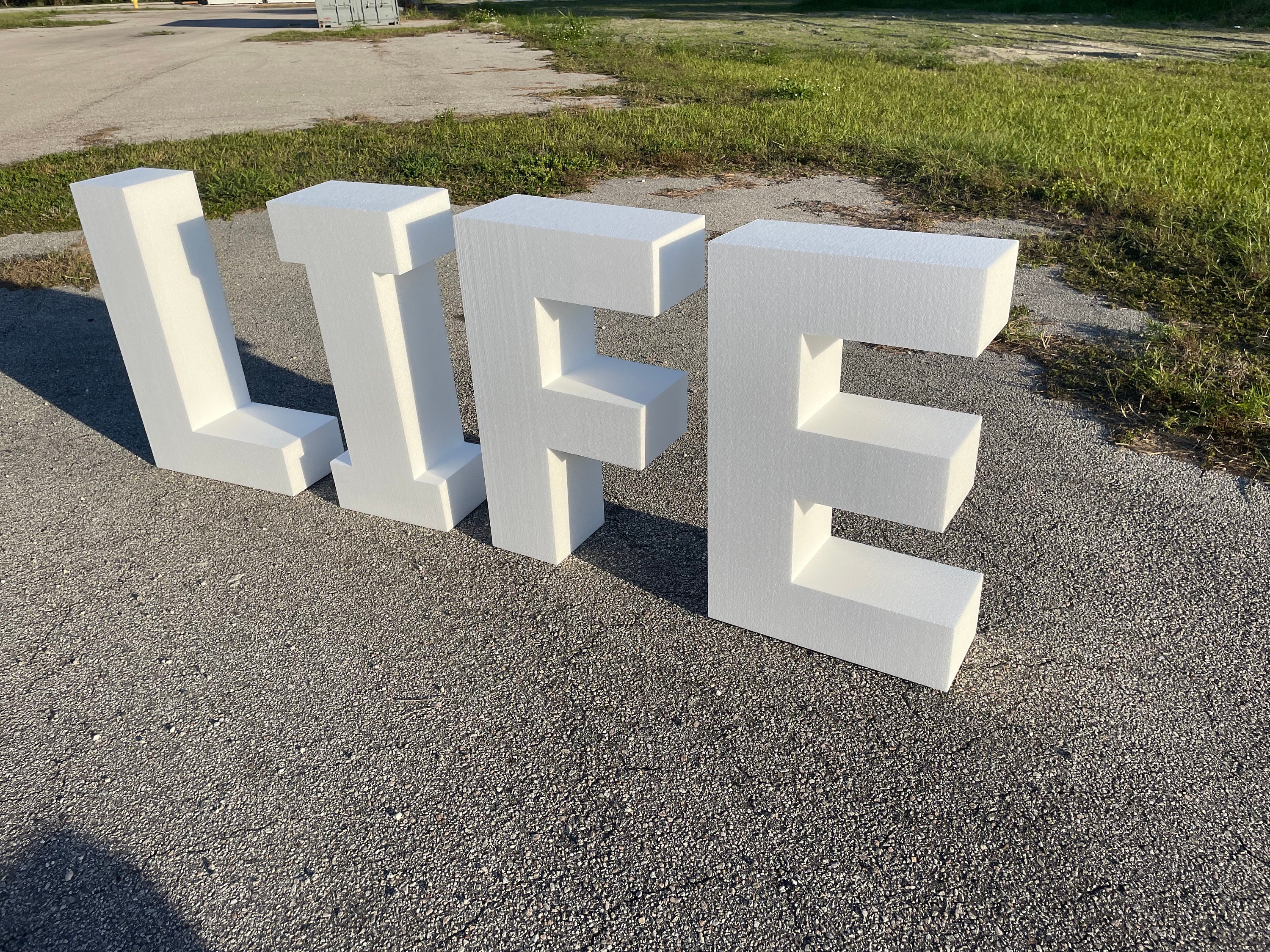 Big Self Standing Styrofoam Letters | 30" Tall Custom 3D Names | Large ...