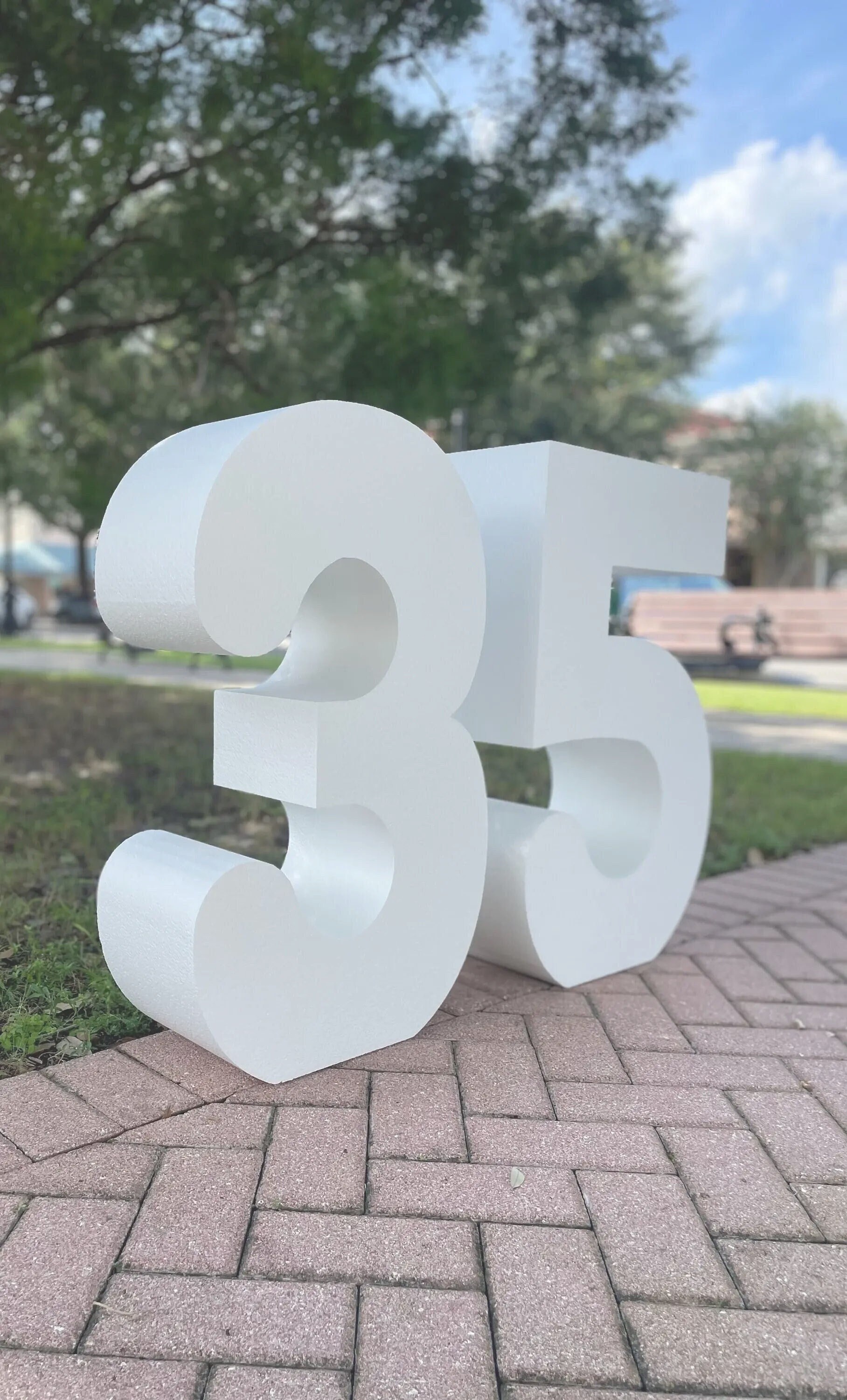 PICK ANY 2 3D Giant Styrofoam Numbers 3D Foam Tabletop Numbers ...