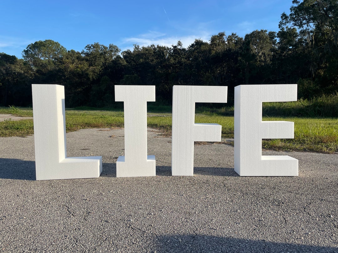 Big Self Standing Styrofoam Letters 30 Tall Custom 3D Names Large ...