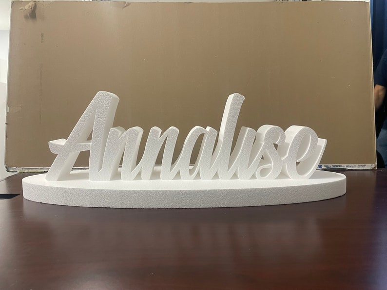 Custom Nametag Name Sign | Customizable 3D Foam Name Label Backdrop ...