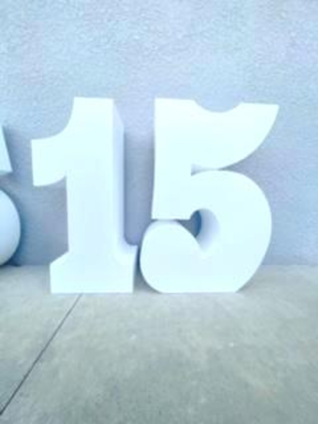 2 Large Customizable Styrofoam Numbers, 2 Big Backdrop Numbers for ...