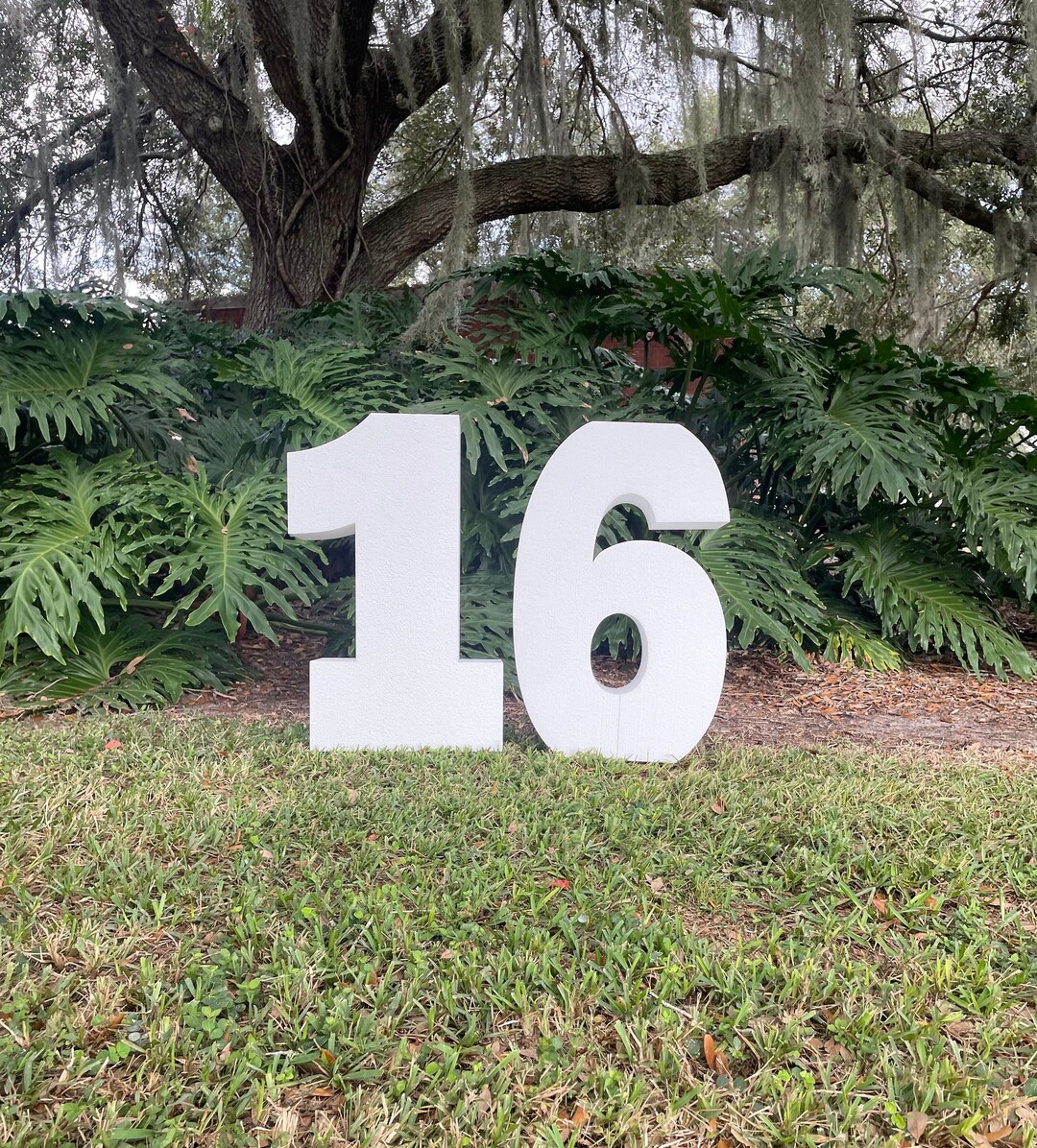 Big Self Standing Foam Numbers for Birthday Parties | 30" Tall Backdrop ...