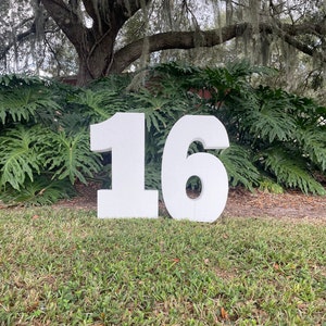 Big Self Standing Foam Numbers for Birthday Parties | 30" Tall Backdrop ...